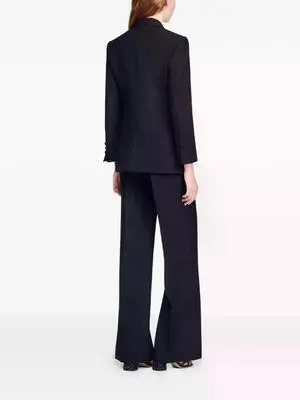 Sandro Double-breasted Satin Lapel Blazer