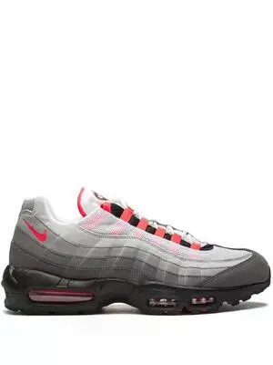 Nike Max 95 Og Solar Red Lace-up Sneakers - Grey