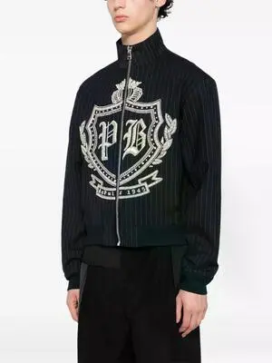 Balmain Embellished Crest Zip Jacket
