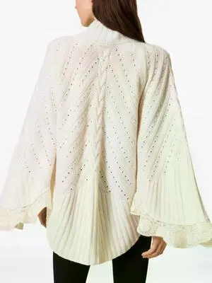 TWINSET Crochet Panel High Neck Jumper