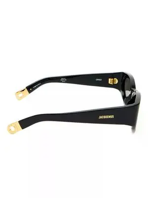 Jacquemus Oval-frame Sunglasses - Black
