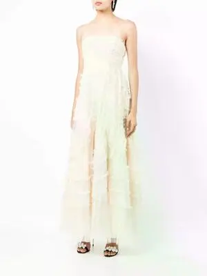 NEEDLE & THREAD Ruffled-detail Sleeveless Dress
