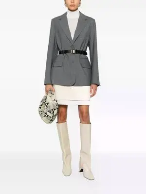 SEMICOUTURE Isabella Button-fastening Blazer - Grey