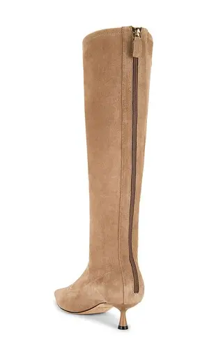 L'AGENCE Emilie Zip-up Suede Boot