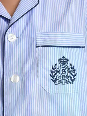 Sporty & Rich Striped Embroidered Shirt