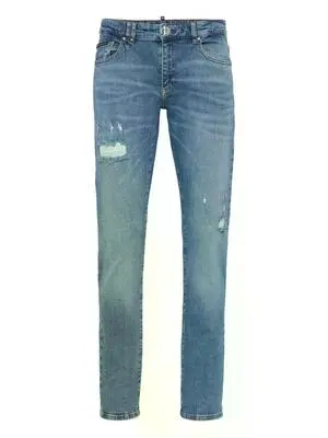 Philipp Plein Straight Leg Jeans With Distressed Detailing