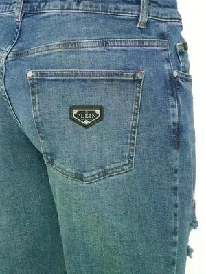 Philipp Plein Straight Leg Jeans With Distressed Detailing