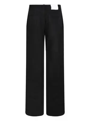 DOUUOD Five-pocket Straight Trousers - Black