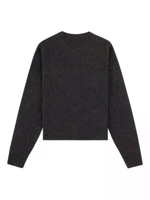 Sporty & Rich Button Logo Cardigan - Grey