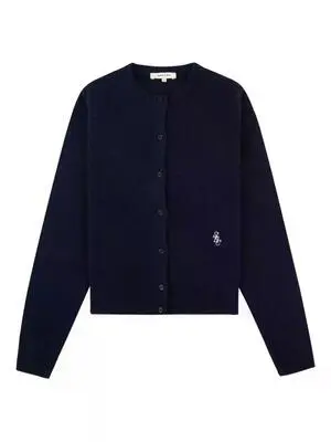 SPORTY & RICH Embroidered Cardigan - Blue
