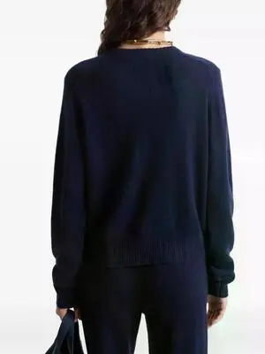 SPORTY & RICH Embroidered Cardigan - Blue