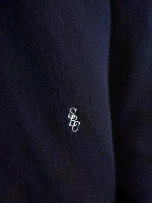 SPORTY & RICH Embroidered Cardigan - Blue