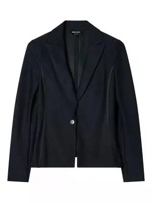 Giorgio Armani Seam-detail Single-breasted Blazer - Black