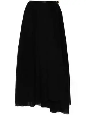 Philosophy Di Lorenzo Serafini Belted A-line Midi Skirt - Black