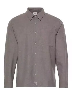 Calvin Klein Pocket Long-sleeved Shirt - Grey