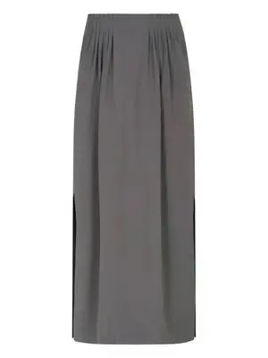 Giorgio Armani Pleated Maxi Skirt With Side Slits