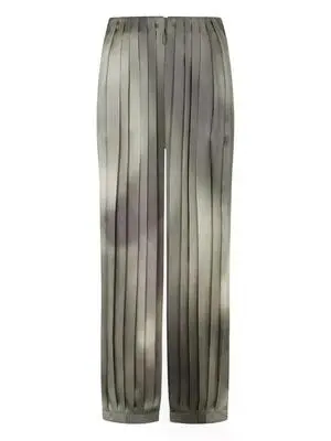 Giorgio Armani Pleated Straight-leg Trousers - Grey