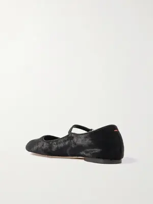 AeydĒ Uma Calf Hair Mary Jane Ballet Flats - Black