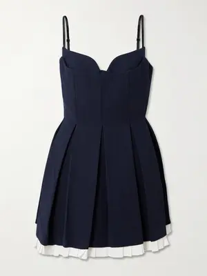 SHUSHU/TONG Layered Pleated Twill Dress