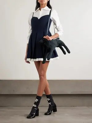 SHUSHU/TONG Layered Pleated Twill Dress