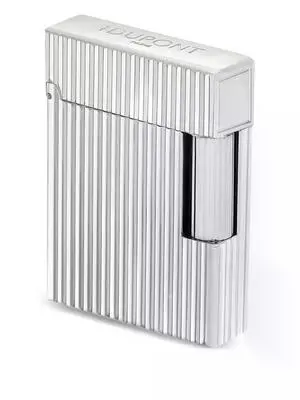 S.t. Dupont Ribbed Lighter - Silver