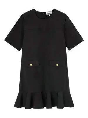 GANNI Mini Ruffled Pocket Dress