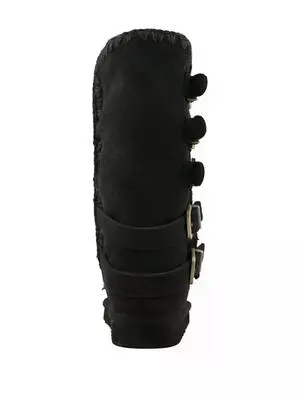 Mou 40mm Buckle Strap Boots - Black