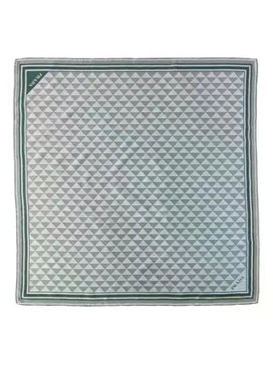 Prada Symbole-pattern Silk Scarf - Neutrals