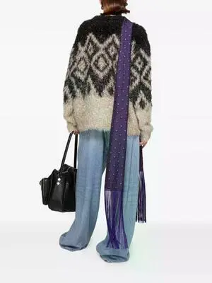 Acne Studios Geometric Pattern Metallic Fibre Sweater