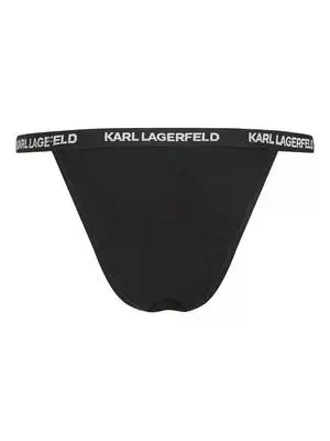 Karl Lagerfeld Logo-waistband Briefs - Black