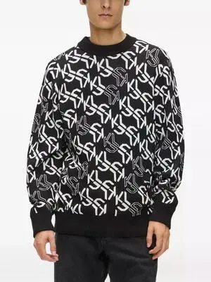 Karl Lagerfeld Monogram Pattern Sweater