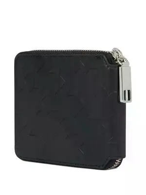 Karl Lagerfeld Monogram-pattern Zipped Wallet - Black
