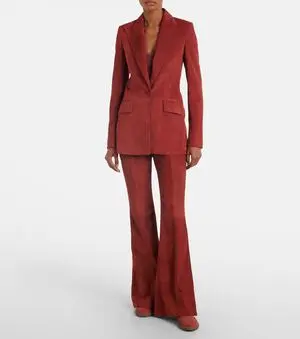 Gabriela Hearst Suede Flared Trousers