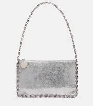 Stella McCartney Falabella Mini Metallic Shoulder Bag - Silver