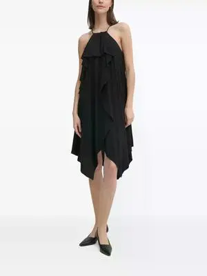 Sisley Halterneck Ruffled Mini Dress