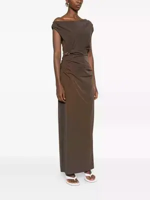 SIR. Off-shoulder Draped Maxi Dress