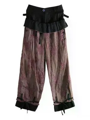 COMMUNS Floral Trousers - Black