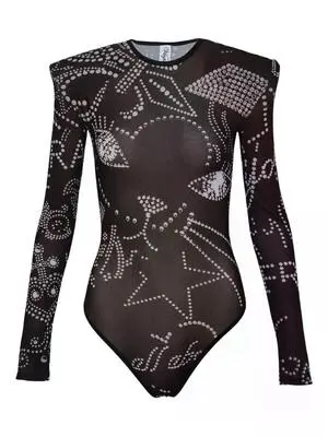 Vaquera Printed Shoulder-pad Bodysuit