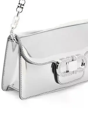 FERRAGAMO Mini Crystal-embellished Gancini Clutch Bag