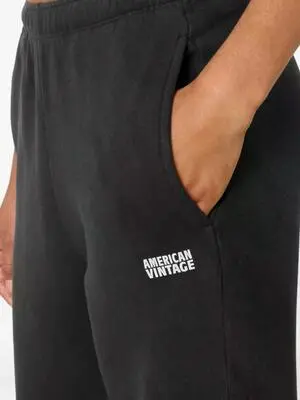 American Vintage Izubird Elasticated Track Pants - Black