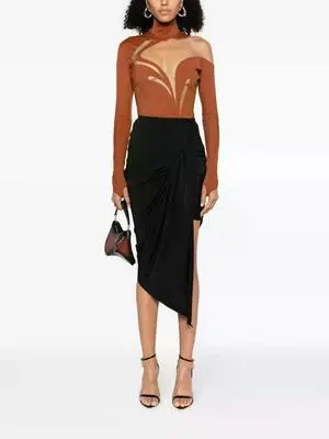MUGLER Illusion Mesh-panelled Bodysuit