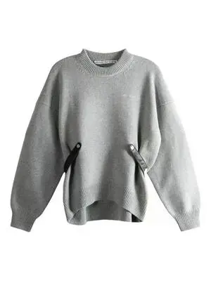 Alexander Wang Alexander Wang Ribbed Detail Sweater Grey