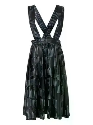 Comme Des Garçons Filip Pagowski Print Midi Dress - Black