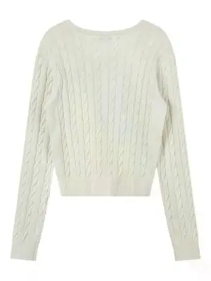 REST&RECREATION V-neck Cable Knit Sweater