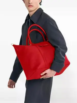 MAISON DE SABRE Large Leather Weekender Bag - Red