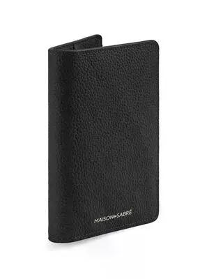 MAISON DE SABRE Leather Passport Holder - Black