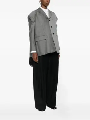 Comme Des Garçons Plaid-pattern Blazer