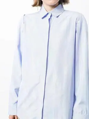 Rokh Pinstripe Print Tailored Long-sleeve Shirt