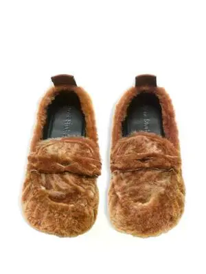 Acne Studios Shearling Loafers - Brown