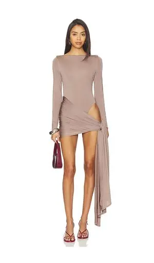 Nbd Imari Mini Dress - Taupe